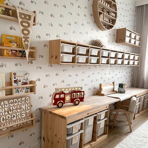 Fire Truck Wooden Night Light | Handmade Kids LED Lamp | Nursery Fire ...