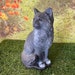 Dark Grey Cat Statue Sterling Statuary Handmade Brand New Solid ...