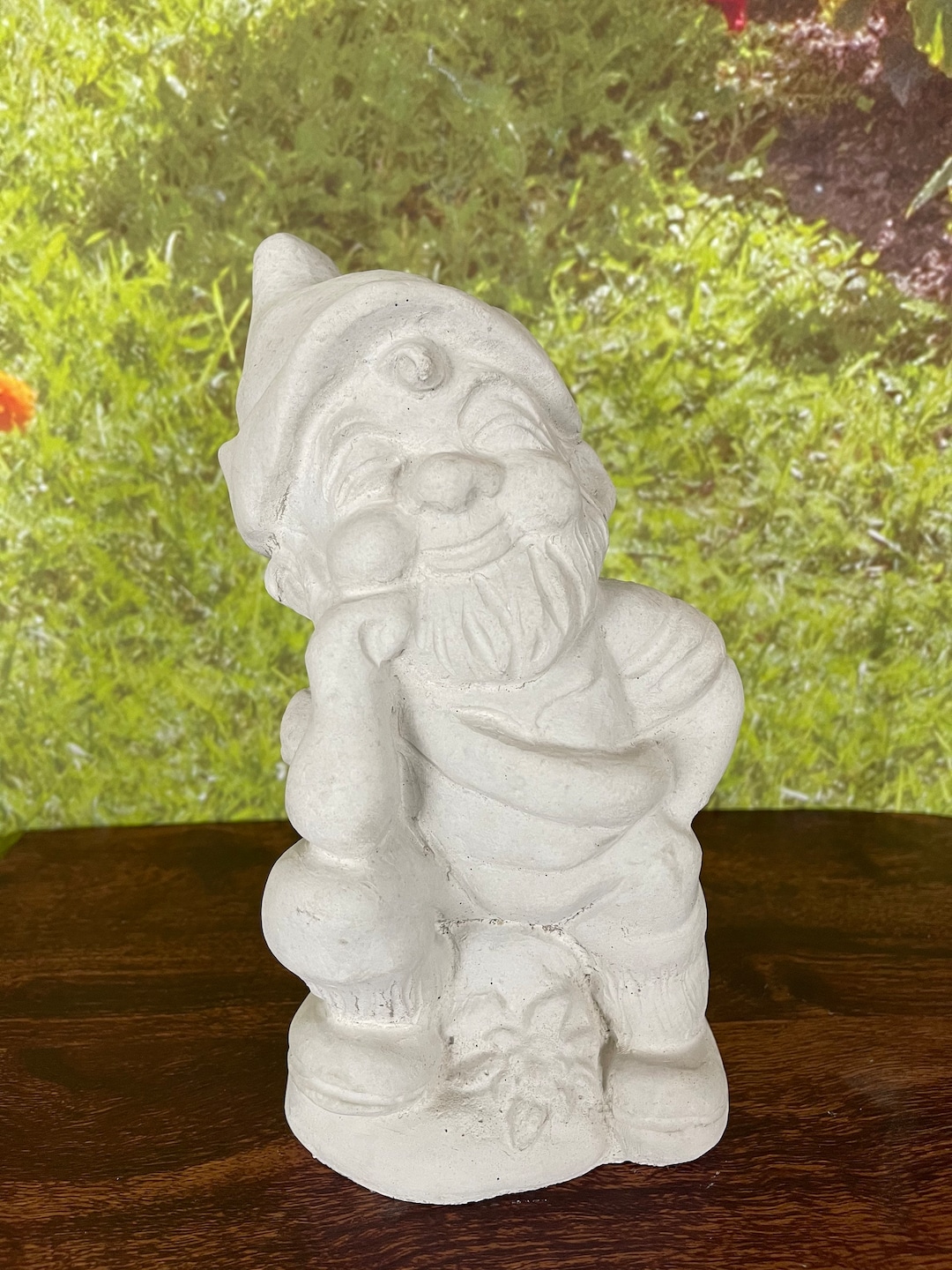 Thinking Gnome Statue - Sterling Statuary | Handmade Brand New Solid ...