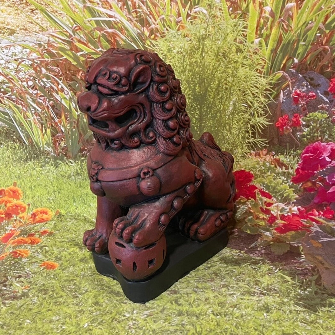 Foo Dog Male - Sterling Statuary | Handmade Brand New Solid Concrete ...