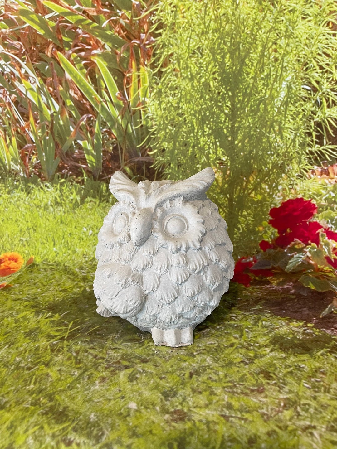Small Round Owl Statue - Sterling Statuary | Handmade Brand New Solid ...