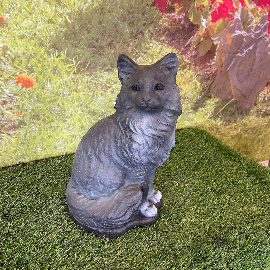 Dark Grey Cat Statue - Sterling Statuary | Handmade Brand New Solid ...