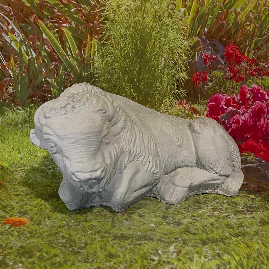 Bison Statue - Sterling Statuary | Handmade Brand New Solid Concrete ...