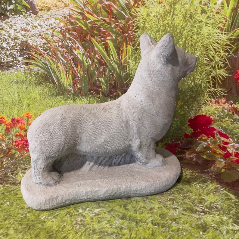 Corgi Garden Statue Sterling Statuary Handmade Solid - Etsy