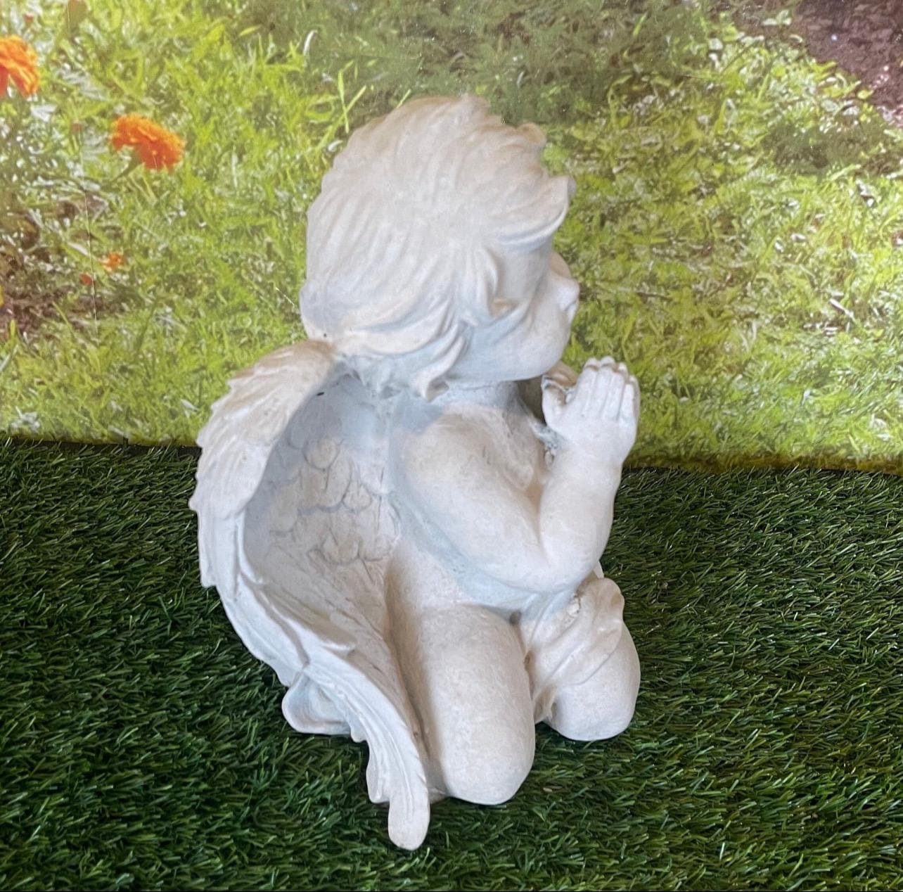 Prayer Angel Statue - Sterling Statuary | Handmade Solid Concrete ...
