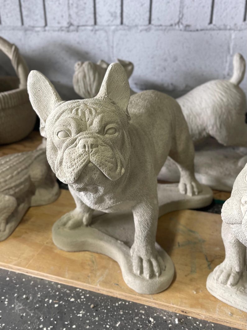 XL French Bulldog Statue - Sterling Statuary | Handmade Brand New Solid ...