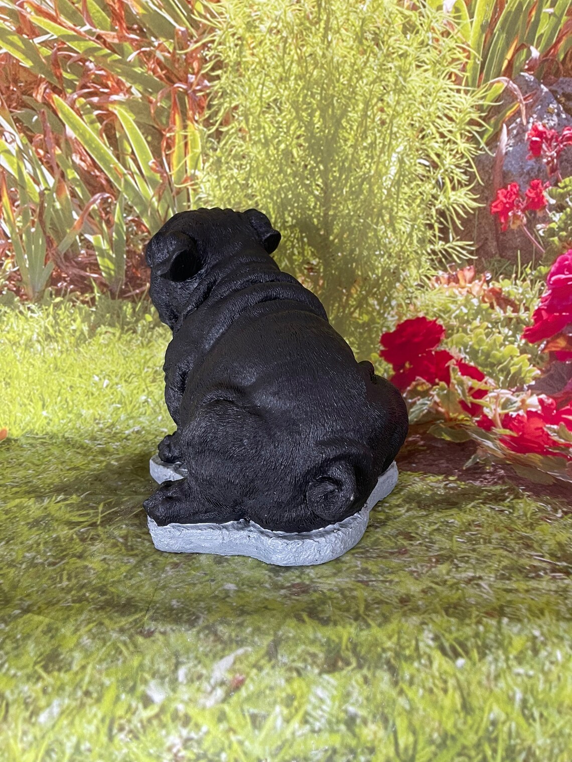 Bulldog Garden Statue - Sterling Statuary | Handmade Solid Concrete ...