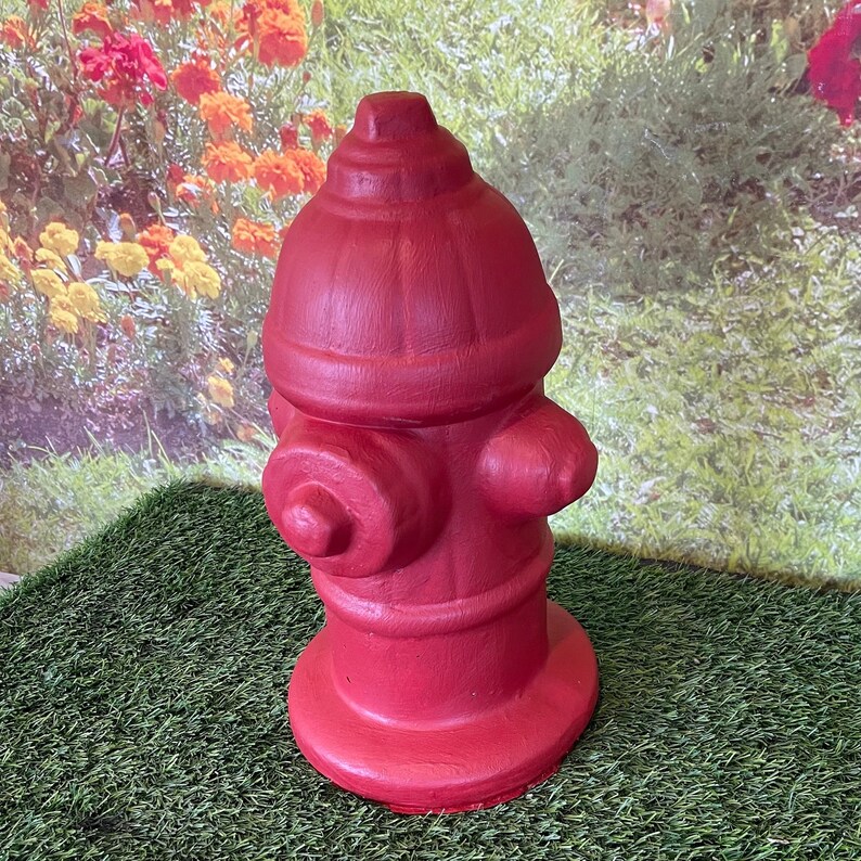 Red Fire Hydrant Statue -sterling Statuary | Handmade Solid Concrete ...
