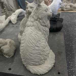 Large Standing Cat Statue Sterling Statuary Handmade Brand New Solid ...
