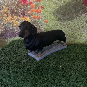 Brown Dachshund weiner Dog Garden Statue Sterling Statuary Handmade ...