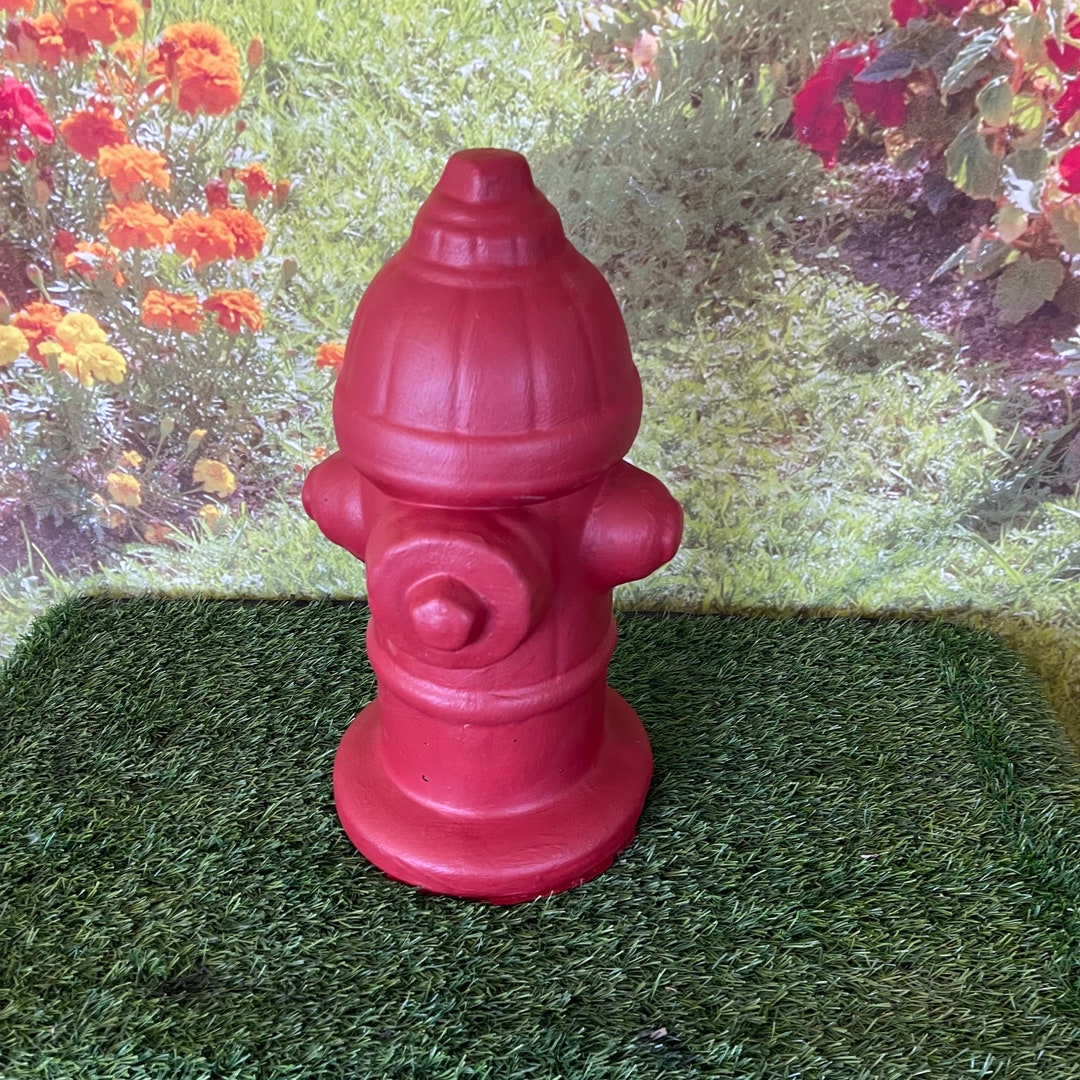 Red Fire Hydrant Statue -sterling Statuary | Handmade Solid Concrete ...