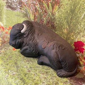 Bison Statue - Sterling Statuary | Handmade Brand New Solid Concrete ...