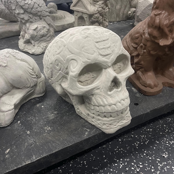 Concrete Skulls - Etsy