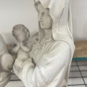 Mary & Baby Statue - Sterling Statuary | Solid Concrete Handmade Brand ...