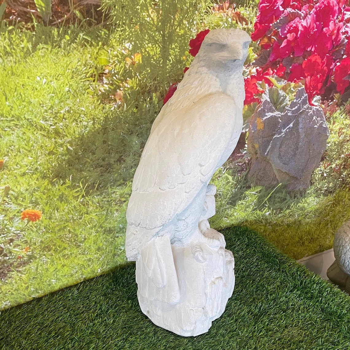 Tall Falcon Statue - Sterling Statuary | Handmade Brand New Solid ...