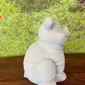 Piggy Statue - Sterling Statuary | Handmade Solid Concrete Garden Decor ...