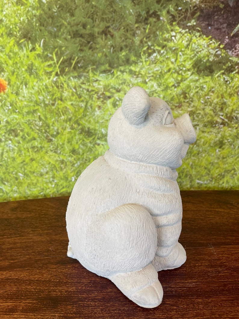 Piggy Statue Sterling Statuary Handmade Solid Concrete - Etsy