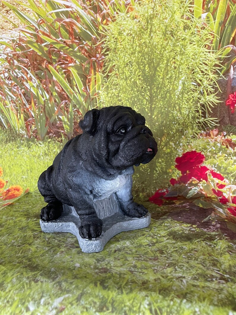 Bulldog Garden Statue Sterling Statuary Handmade Solid - Etsy