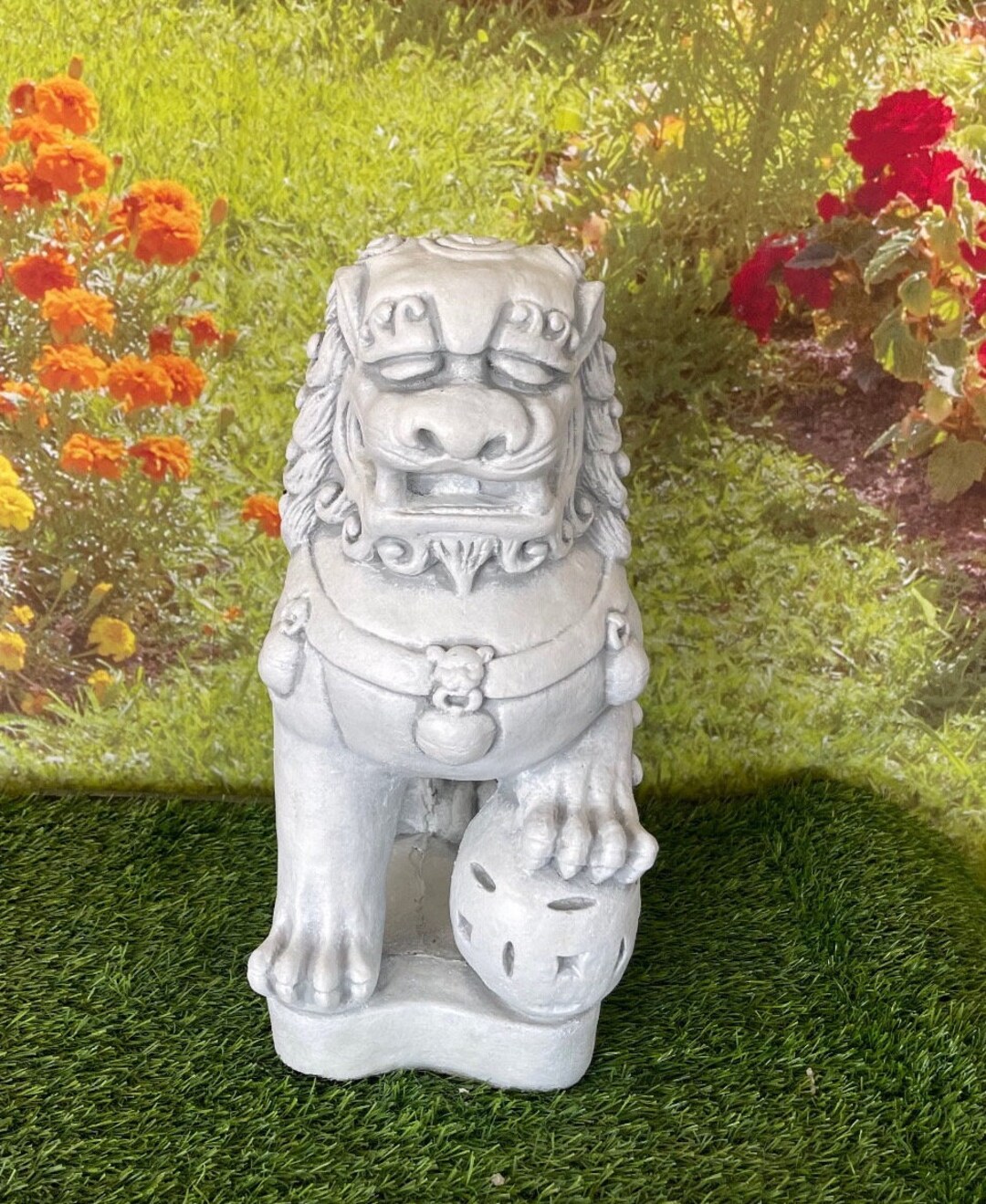 White Foo Dog Male - Sterling Statuary | Handmade Brand New Solid ...
