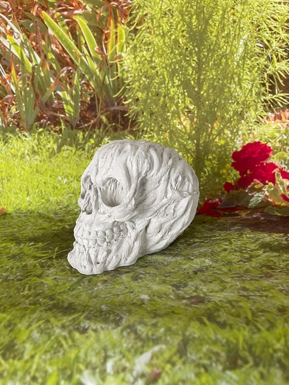 Fire Skull Concrete Statue - Etsy