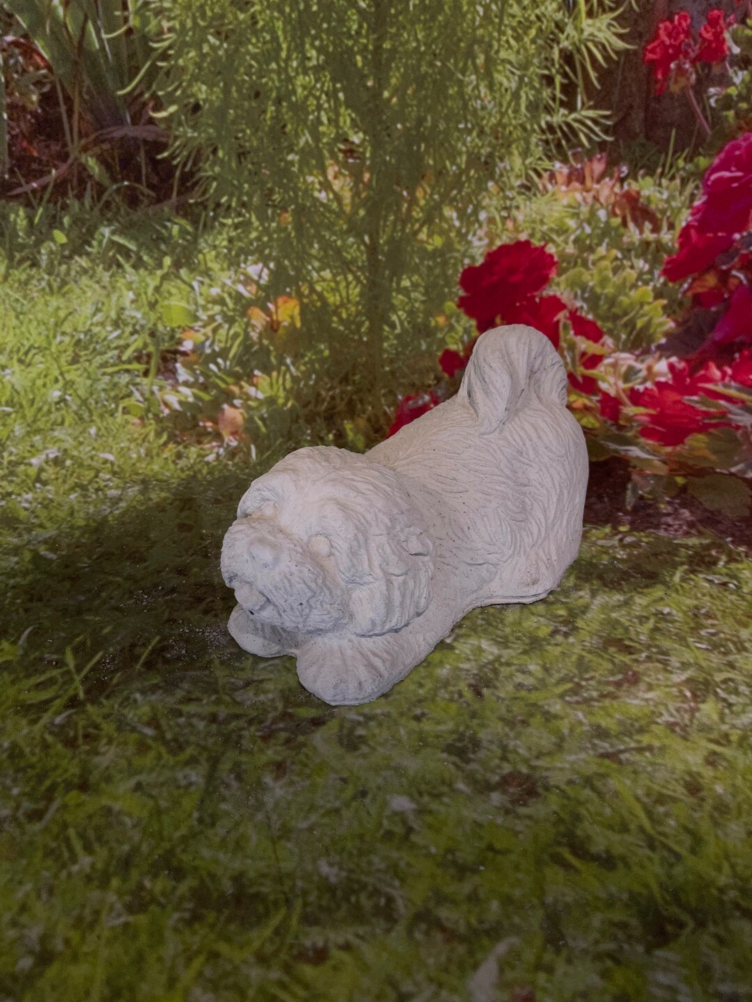 Small Puppy Garden Statue - Sterling Statuary | Handmade Solid Concrete ...