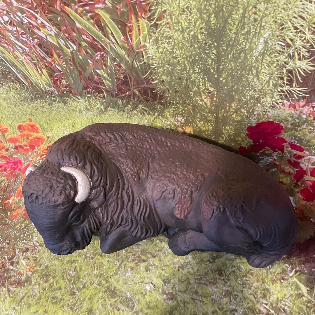 Bison Statue - Sterling Statuary | Handmade Brand New Solid Concrete ...