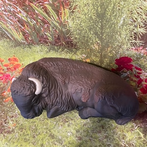 Bison Statue - Sterling Statuary | Handmade Brand New Solid Concrete ...