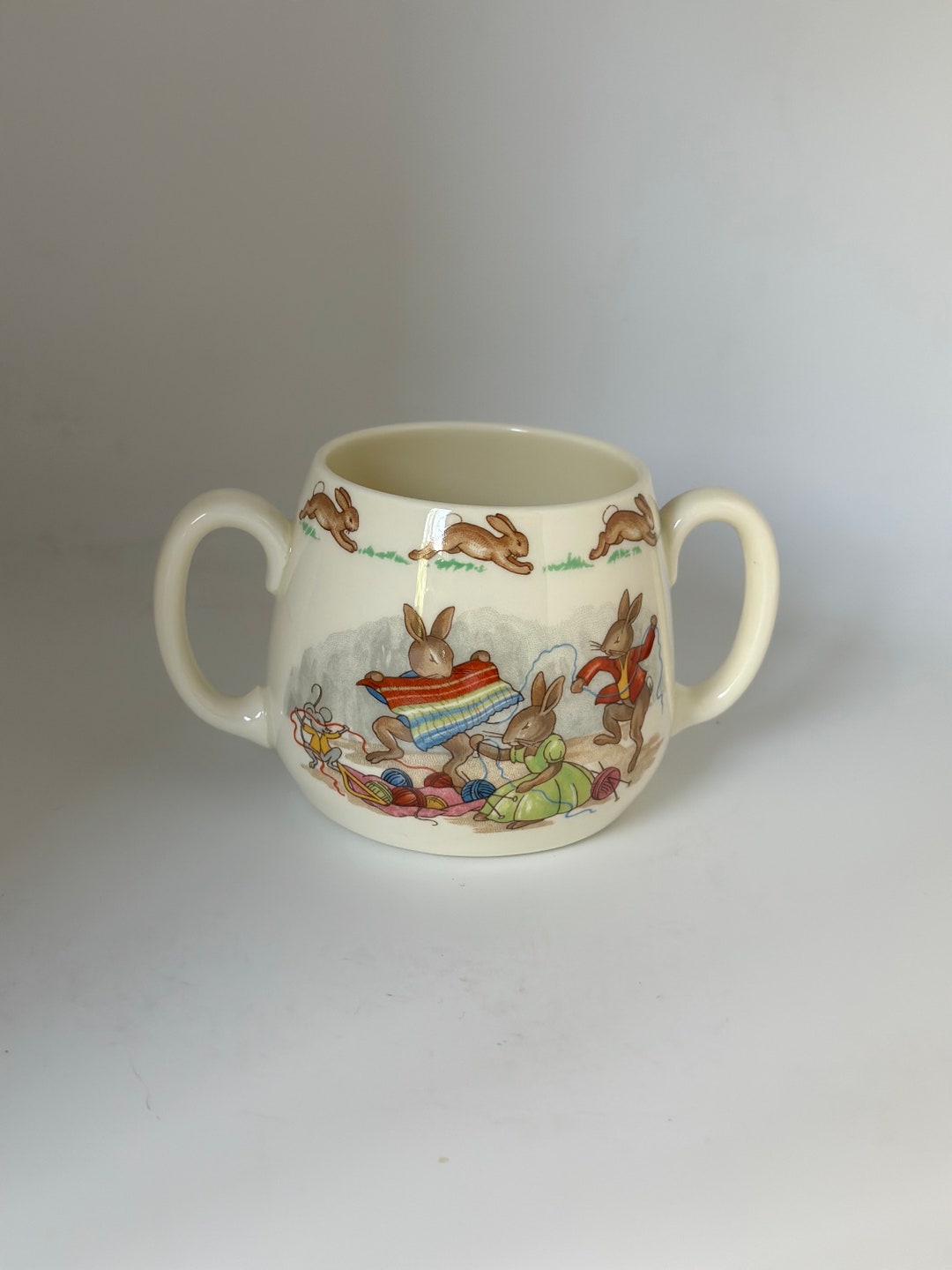 Vintage Bunnykins Double Handled Mug, Royal Doulton - Etsy