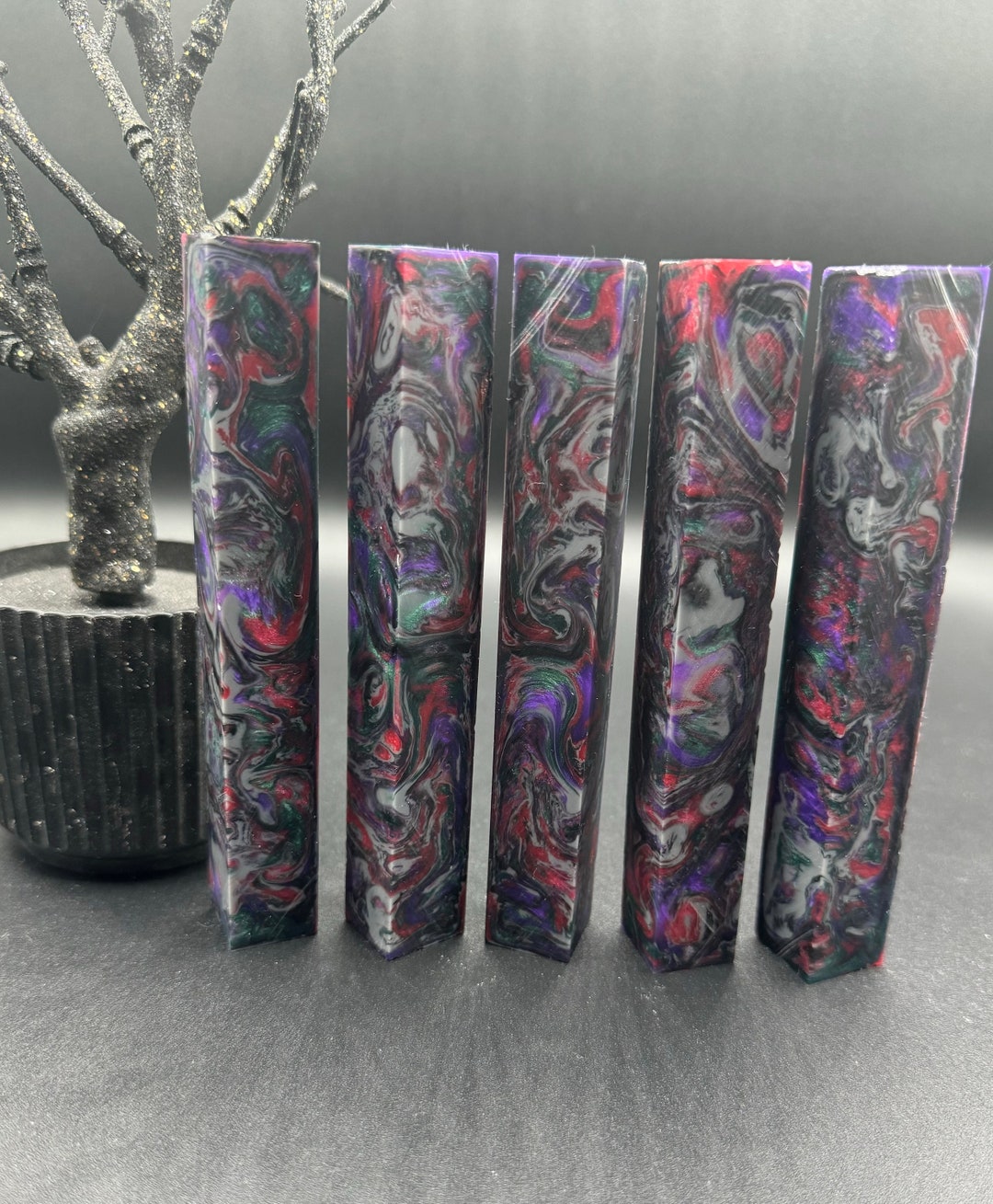 Ursula Design Pen Turning Blanks Alumilite Resin Black - Etsy