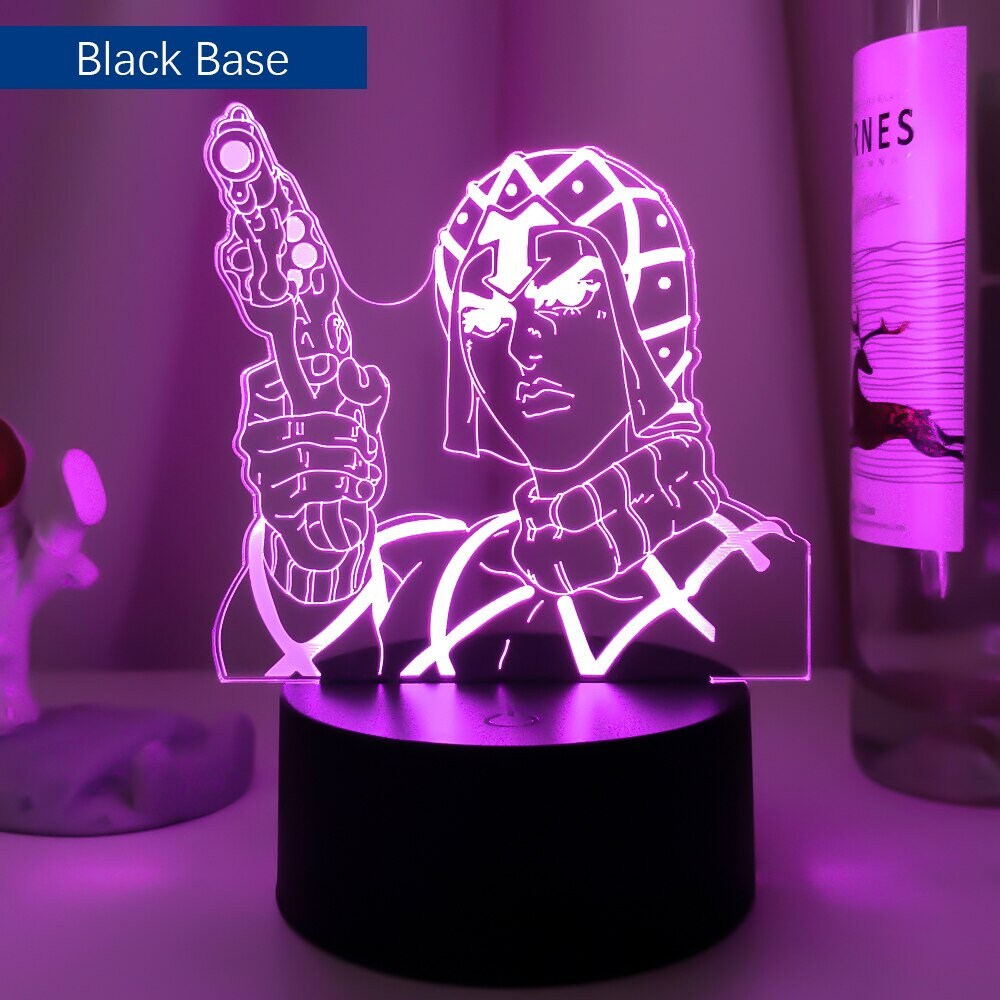 Anime Jojo's Bizarre Adventure Letter Design Led Night Light Touch ...