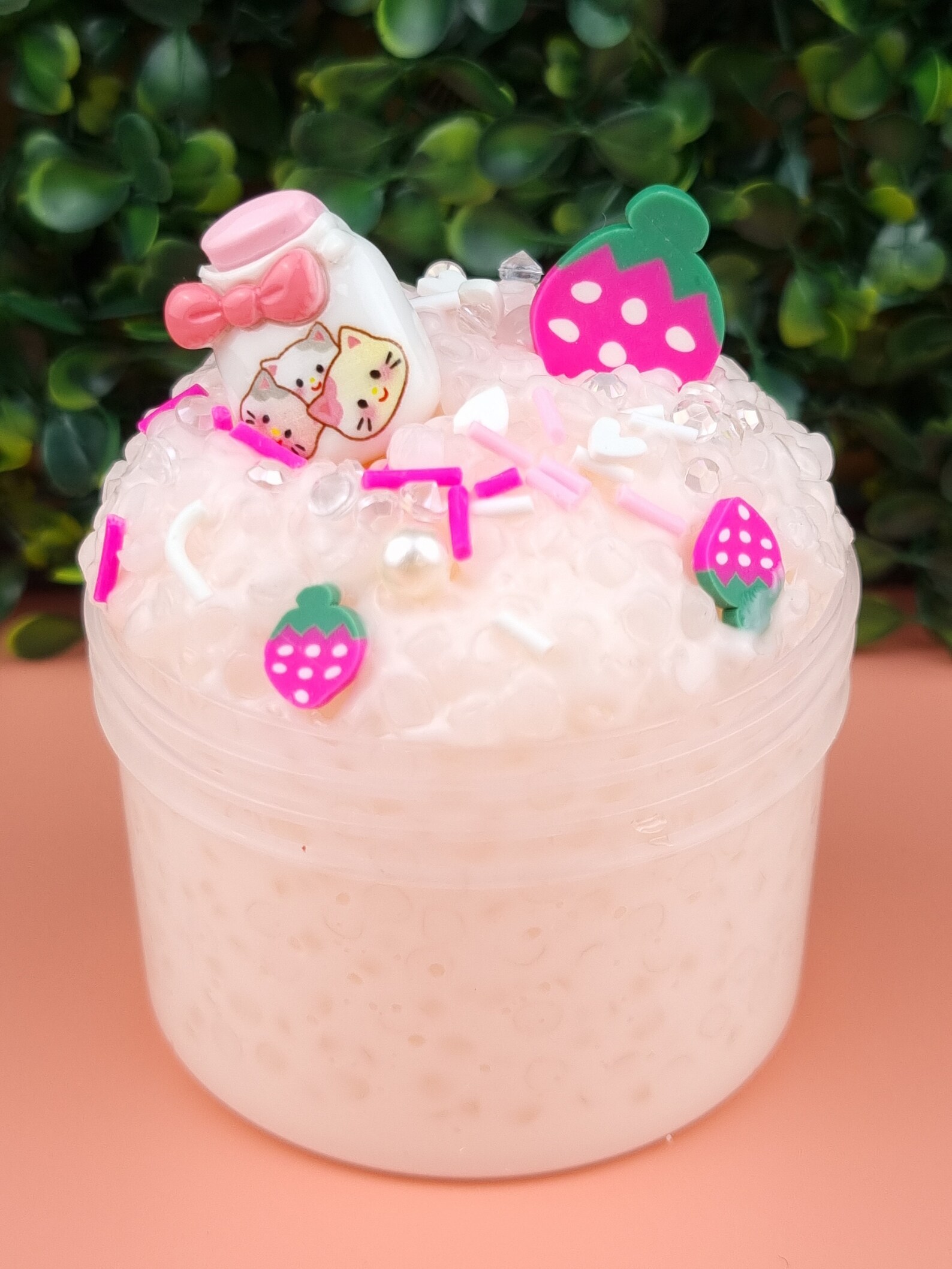 Strawberry Milkshake Slushie Slime Strawberry Bonbon Scented Slime ...