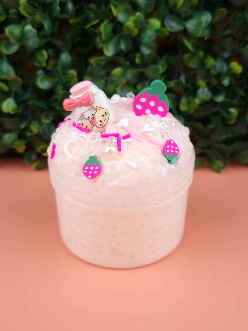 Strawberry Milkshake Slushie Slime Strawberry Bonbon Scented Slime ...