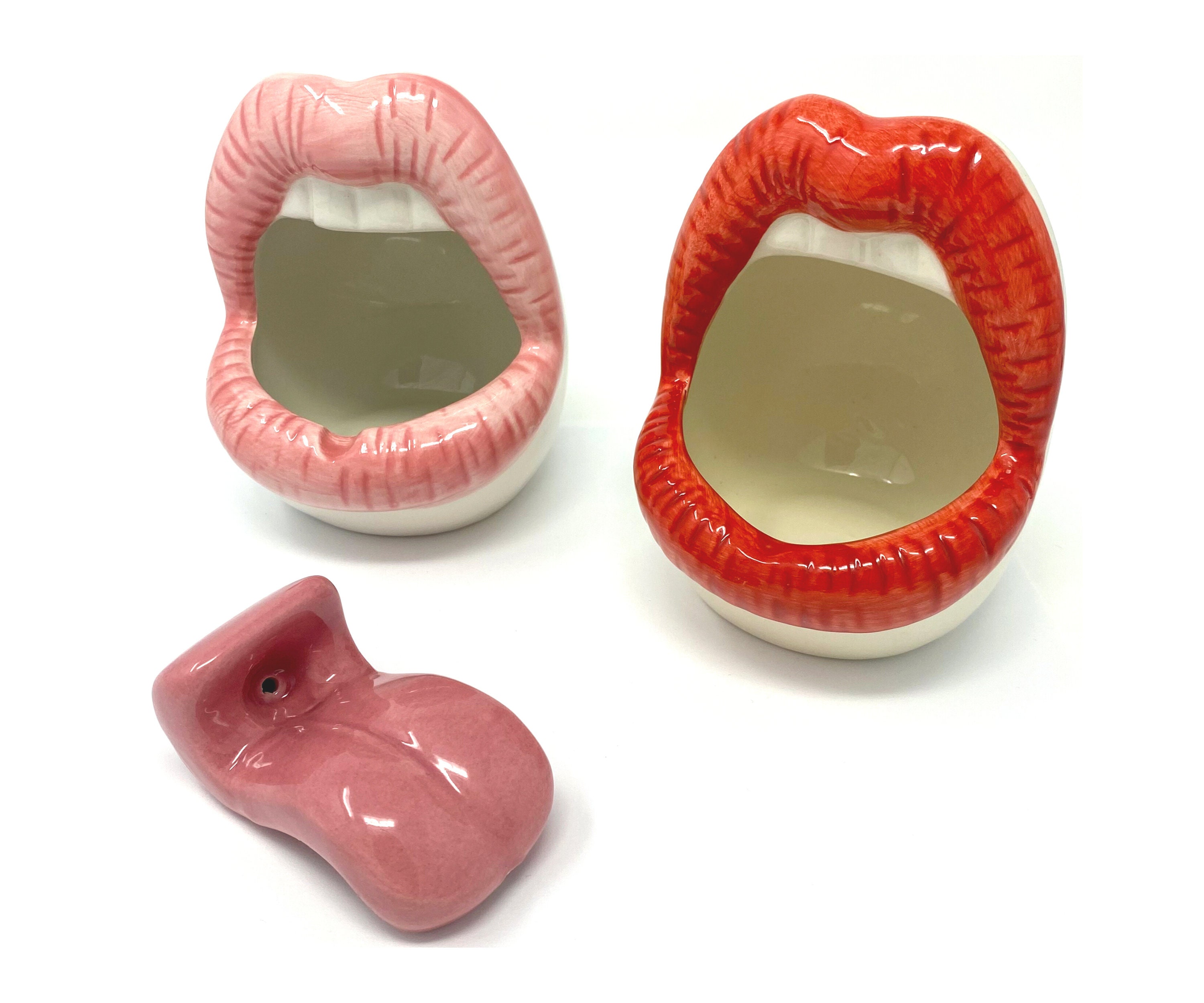 Tongue Pipe and Mouth Ashtray Smoking Gift Set - Etsy