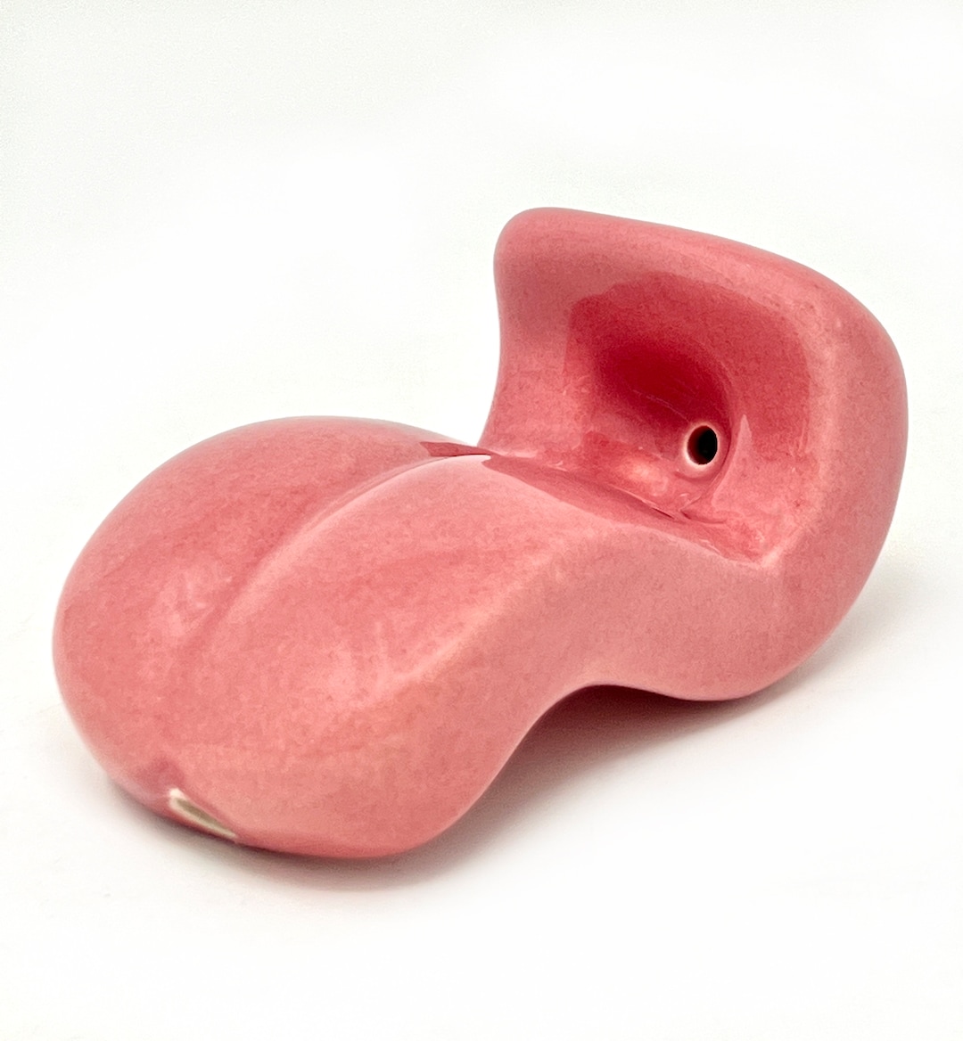 Hand Made Glazed Ceramic Tongue Pipe - Etsy