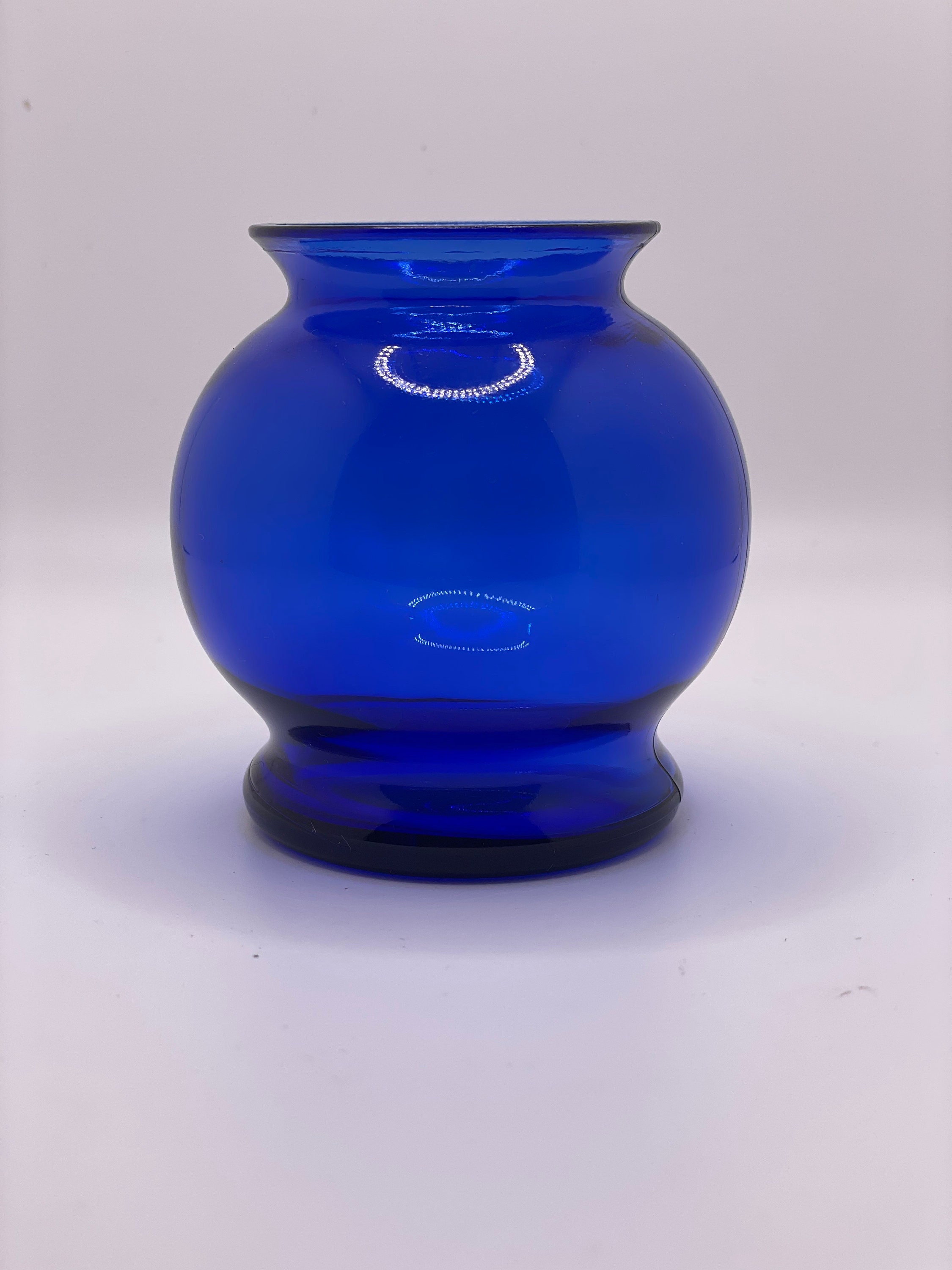 Small Cobalt Glass Flower Vase - Etsy