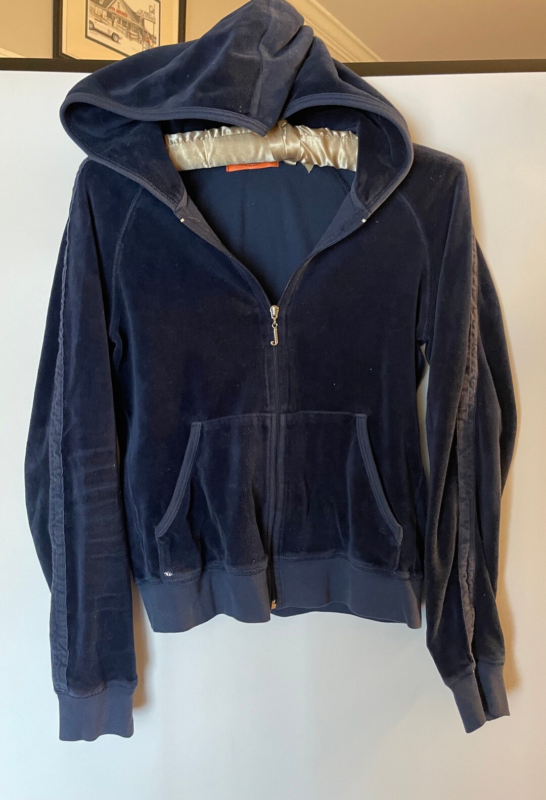 Vintage Juicy Couture Velour Velvet Zip Jacket Navy Blue S - Etsy