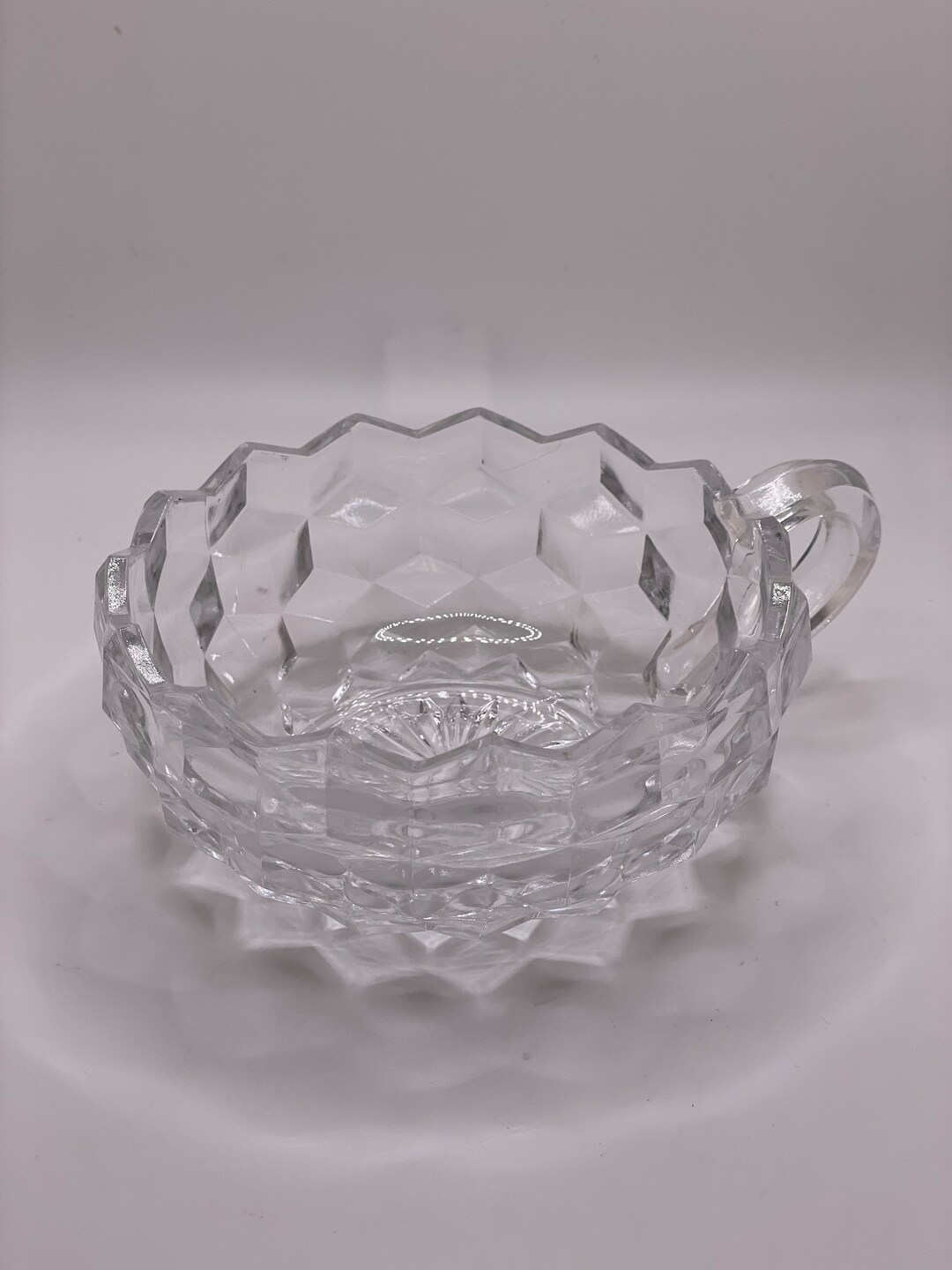 1950s Fostoria Clear American Square Pattern Nappy Dish - Etsy