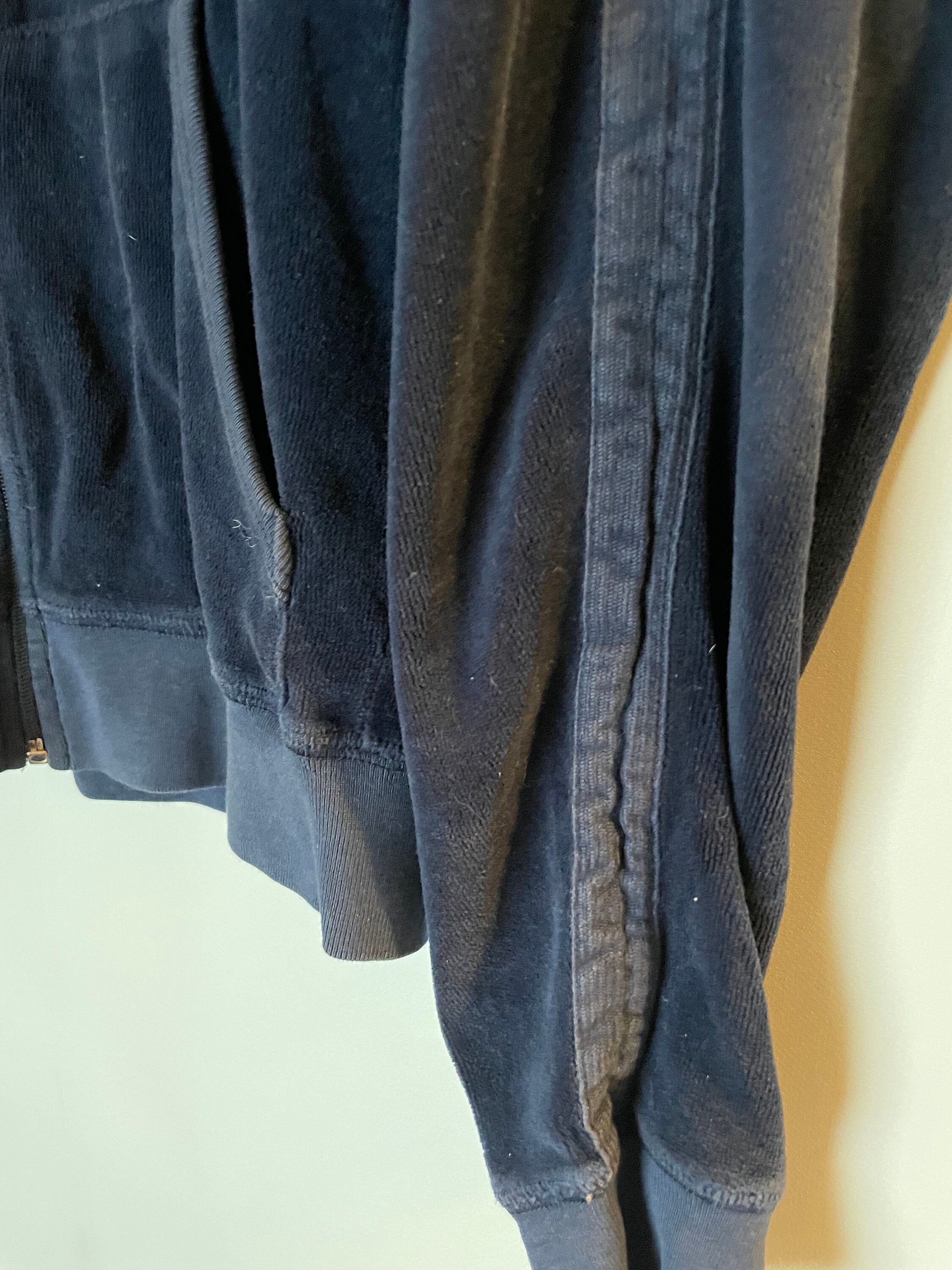 Vintage Juicy Couture Velour Velvet Zip Jacket Navy Blue S - Etsy