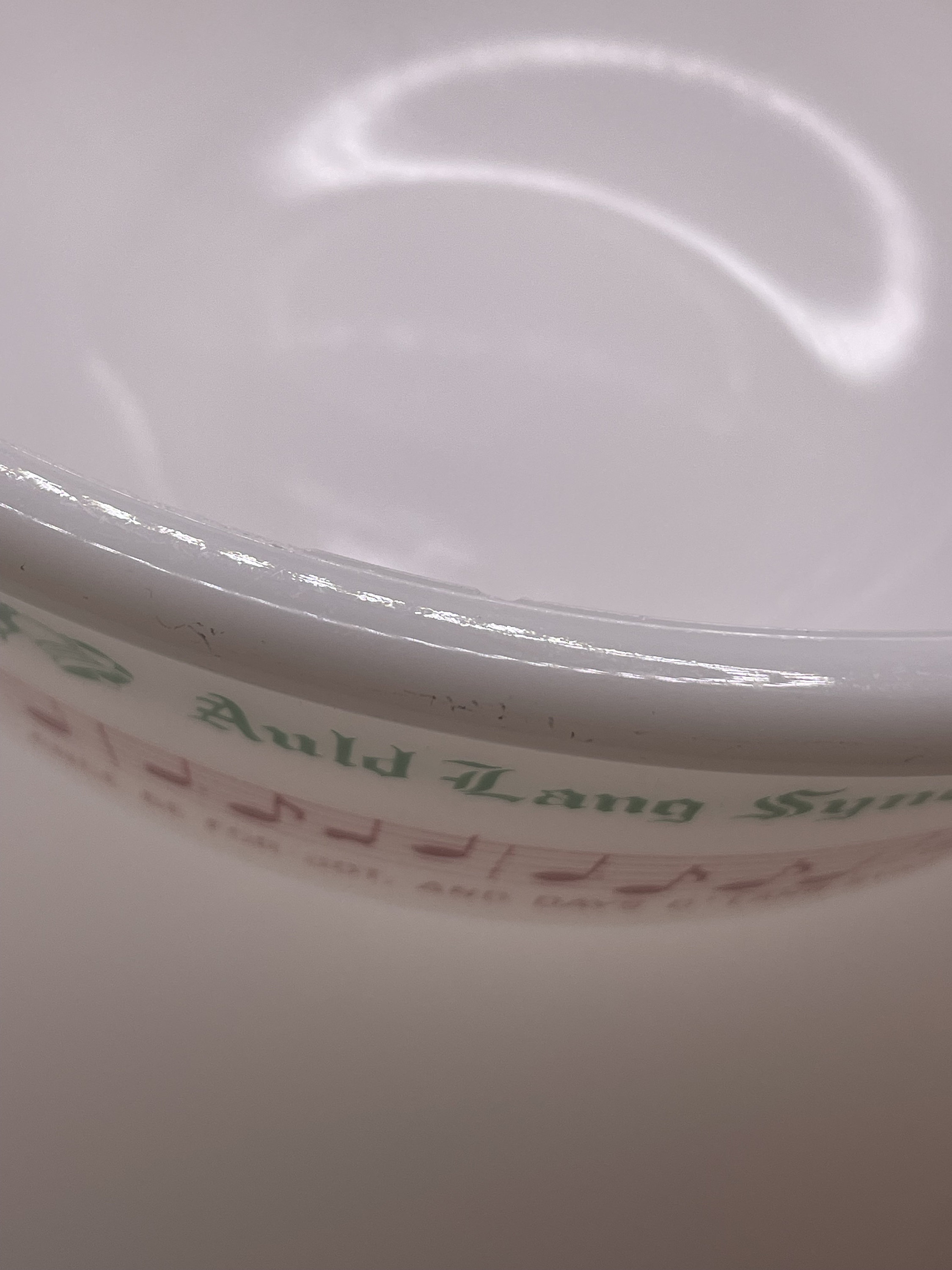 Vintage Tom and Jerry Auld Lang Syne Milk Glass Christmas Bowl - Etsy
