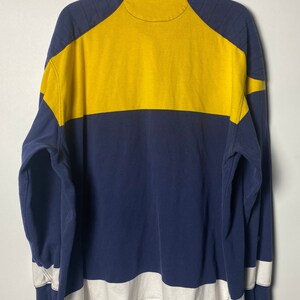 Vintage Polo by Ralph Lauren Rugby Shirt Men's 2XL BIG Blue and Yellow ...