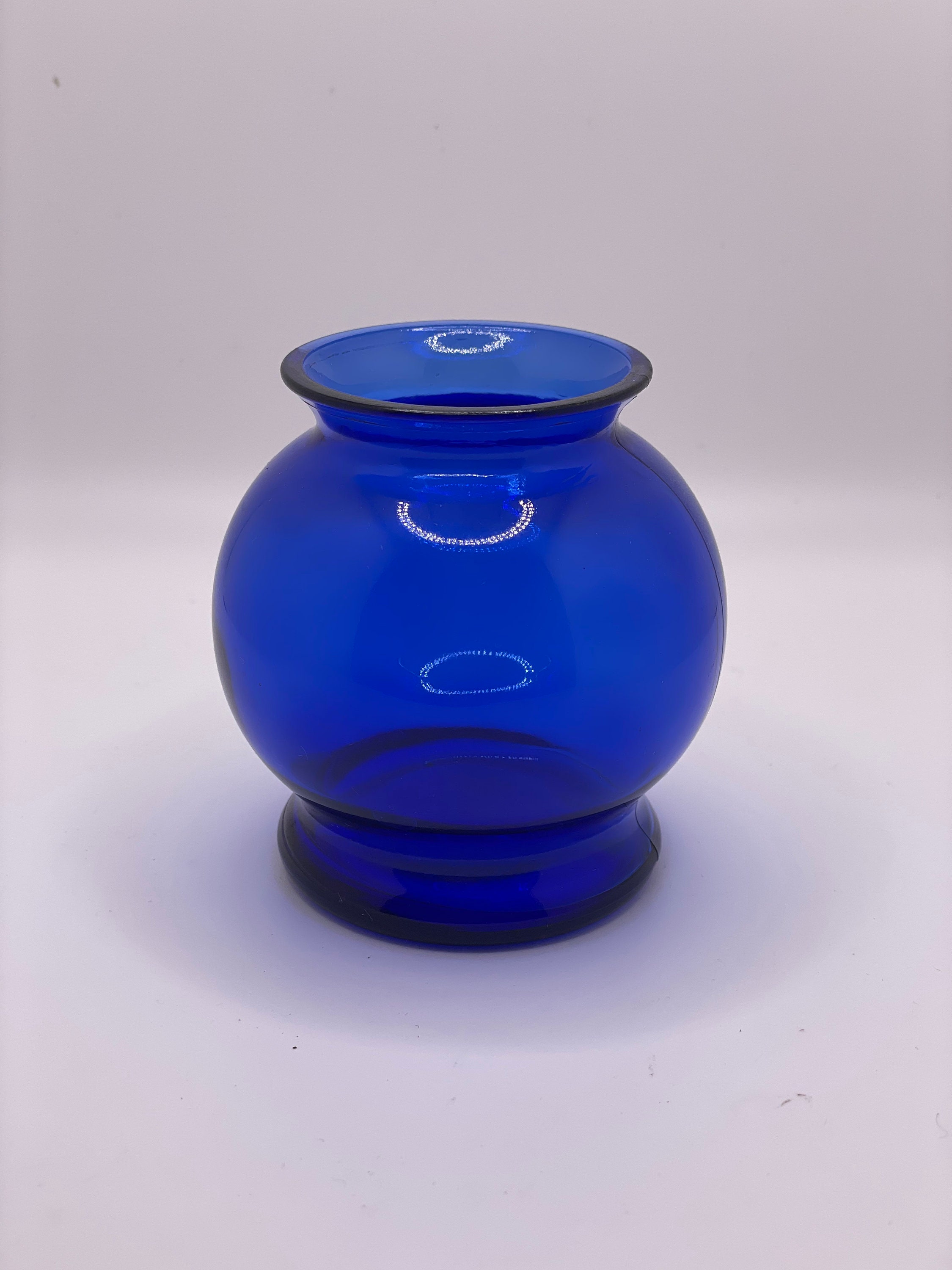 Small Cobalt Glass Flower Vase - Etsy