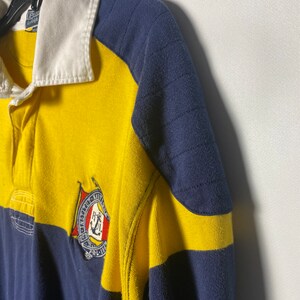 Vintage Polo by Ralph Lauren Rugby Shirt Men's 2XL BIG Blue and Yellow ...