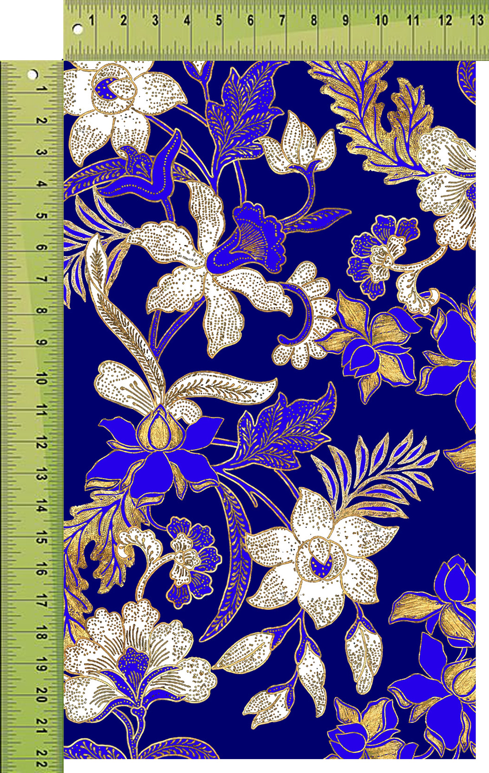 Giclée Print Asian Blue Batik Design #6710 Textile Art/design Prints ...