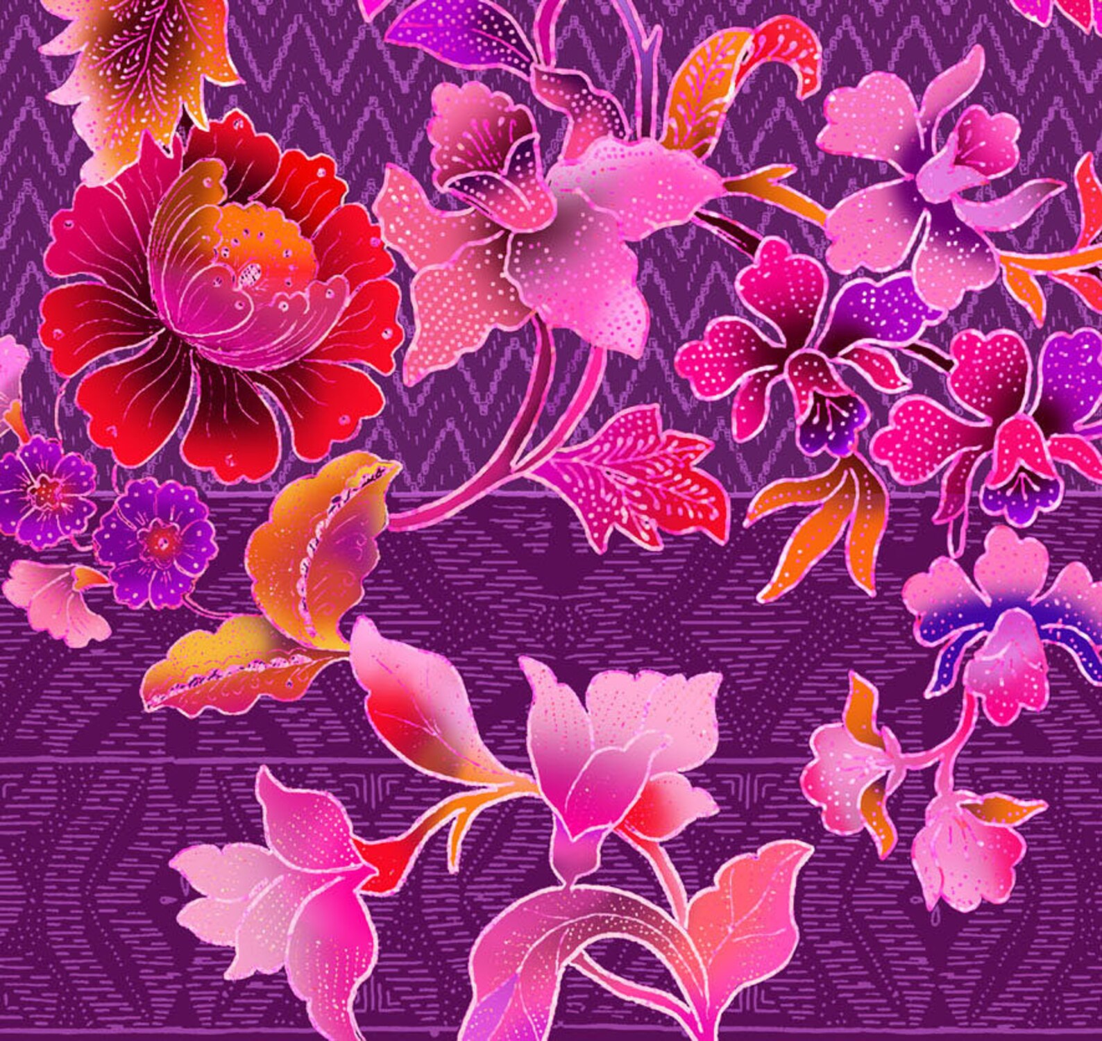 Giclée Print Beautiful Batiks Design #6705textile Art/design Prints ...