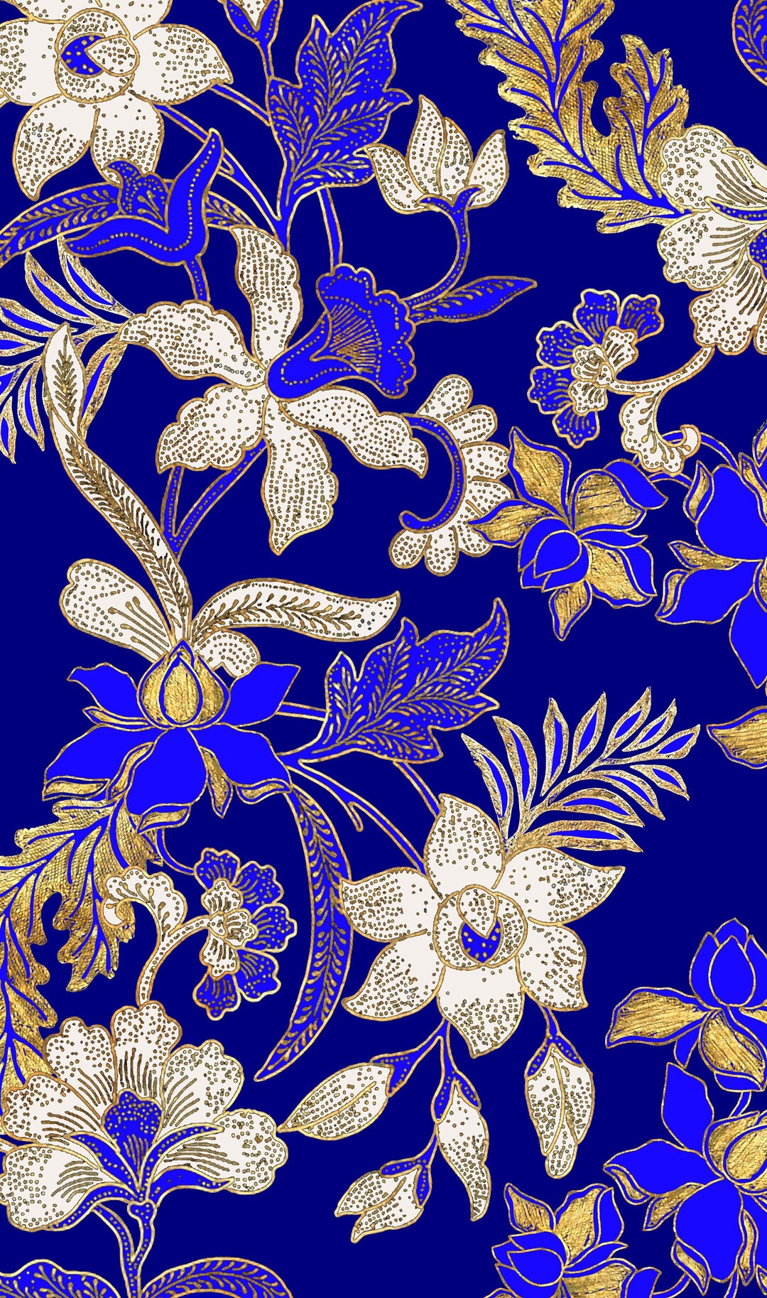 Giclée Print Asian Blue Batik Design #6710 Textile Art/design Prints ...