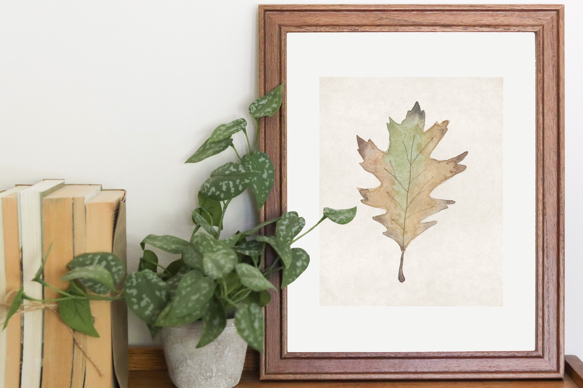 Oak Leaf Print | Printable Art | Wall Art | Art Print - Etsy