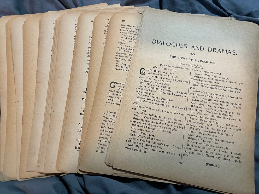 Junk Journal Ephemera, 1800’s Antique Book, 50 Pieces, Vintage Antique ...