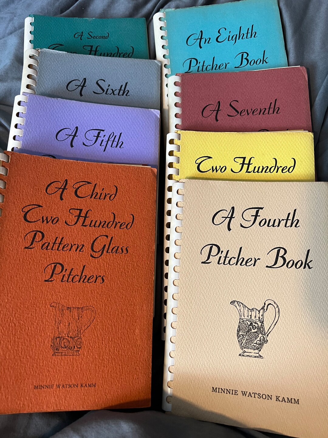 Two Hundred Pattern Glass Pitchers References Guides, Set of 8 Books ...