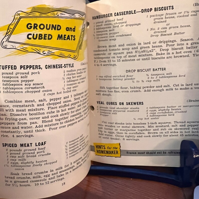 The Homemaker's Meat Recipe Book, Compliments of the National Live ...