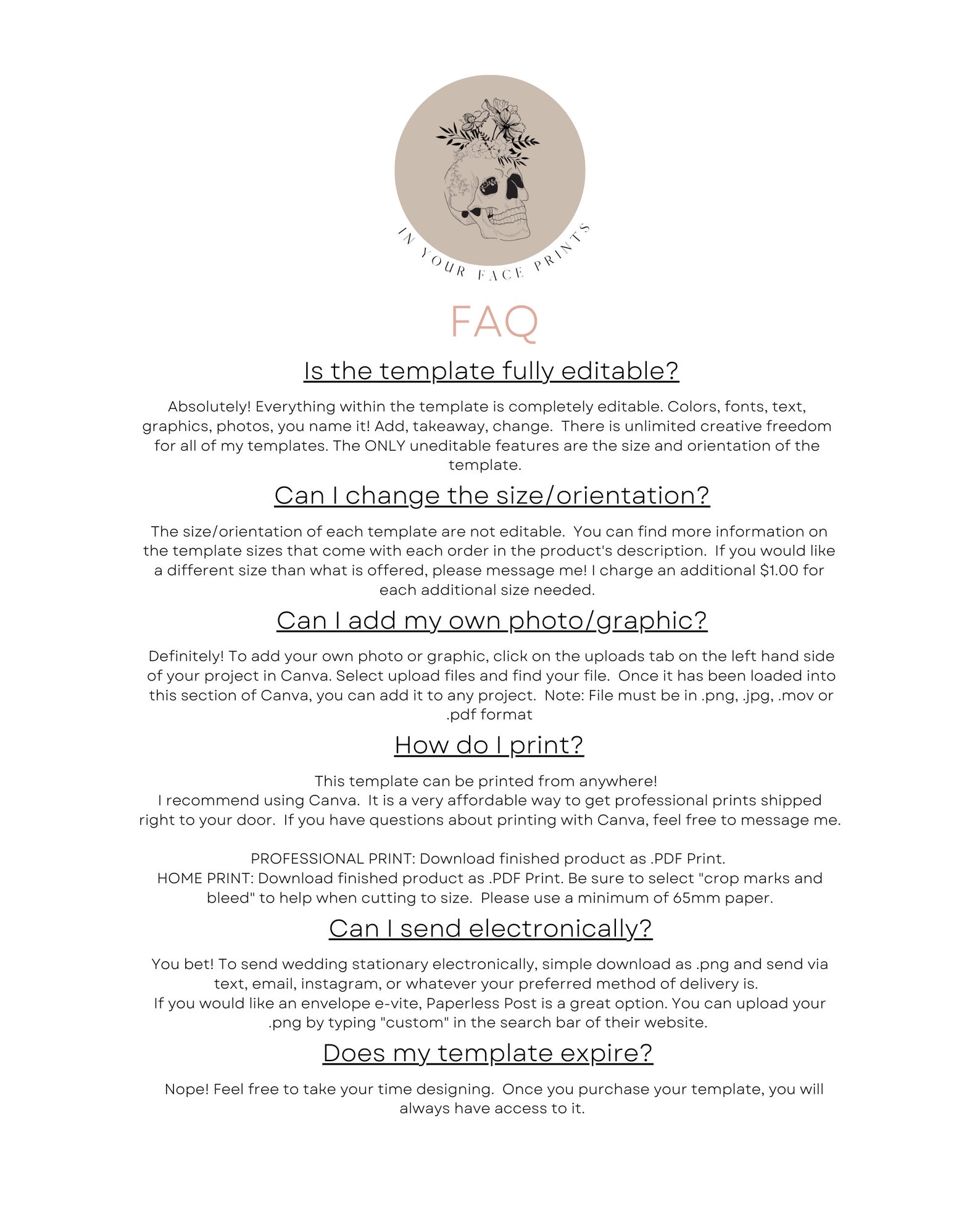 Wedding Attire Card Template Neutral Wedding Color Palette - Etsy